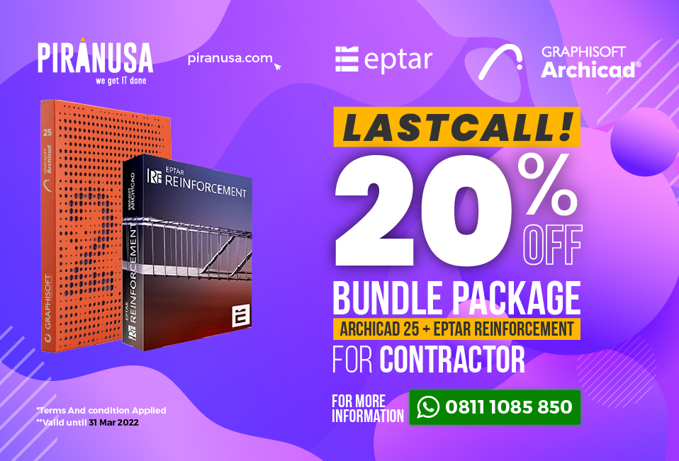 Promo Bundle Package Archicad 25 + Eptar Reinforcement Disc 20%